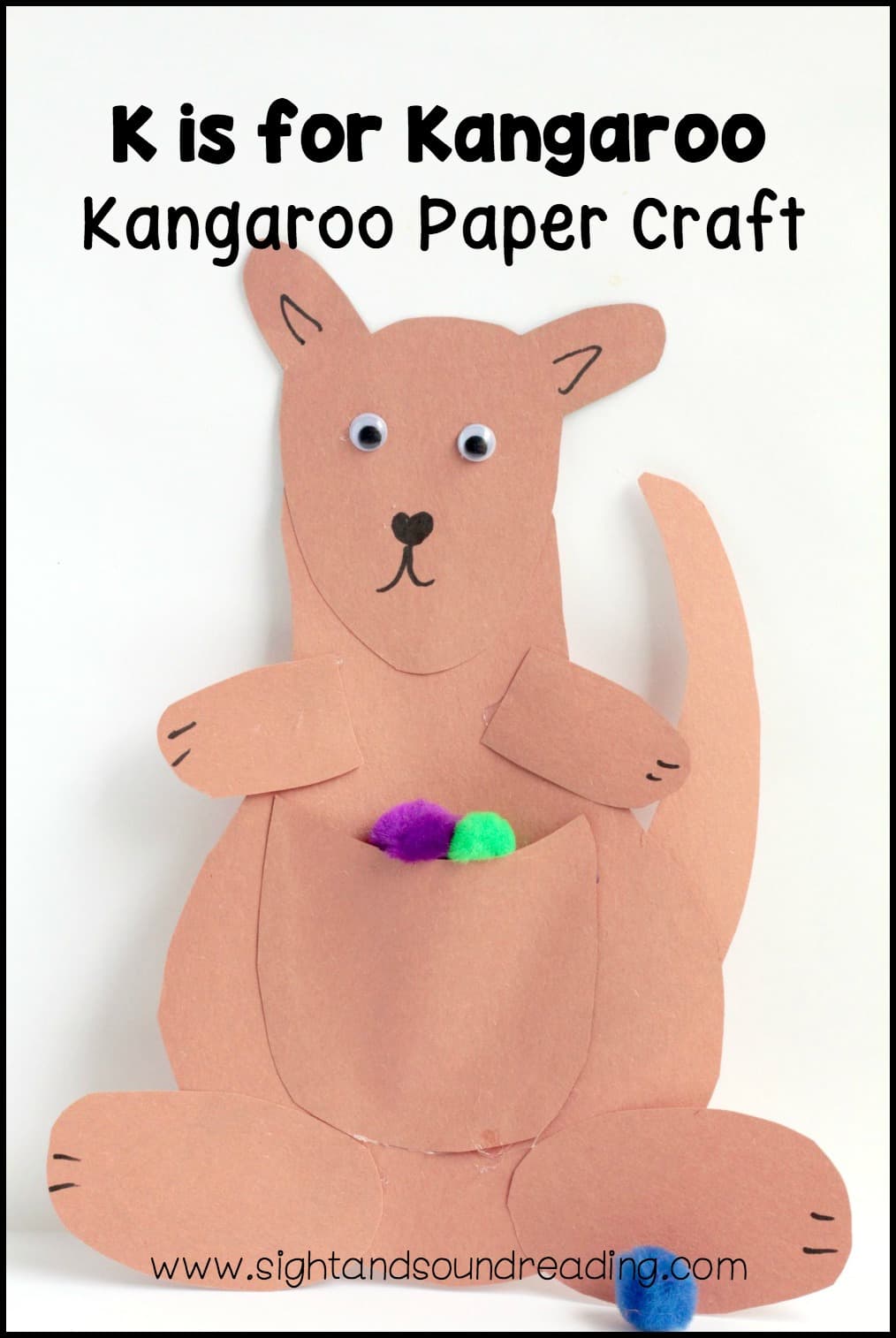 Letter K Craft Kangaroo